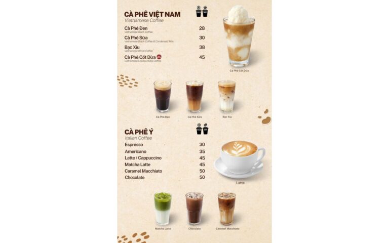 Menu Cà Phê: Nội Dung, Mẫu, Thiết Kế Và Phân Loại Chi Tiết